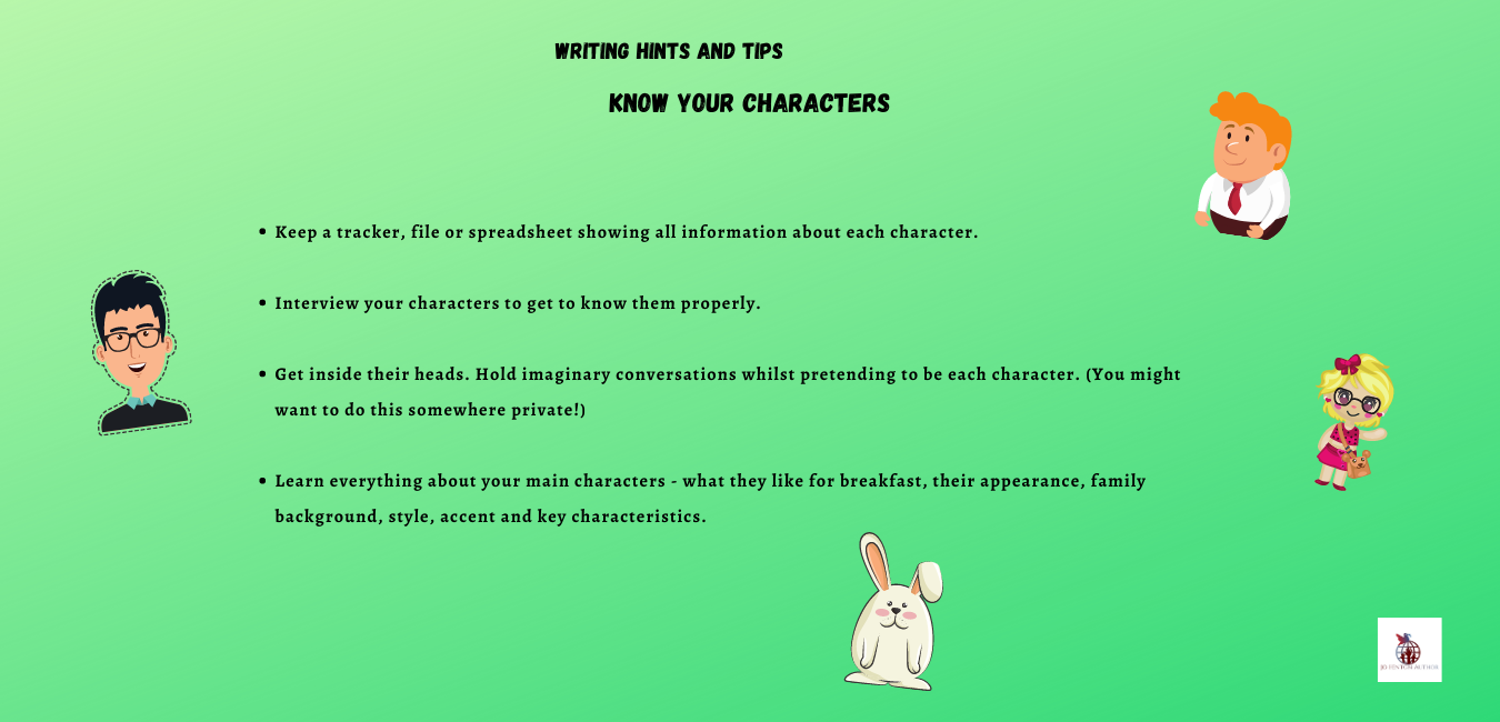 Writing Hints and Tips – Know Your Characters | Jo Fenton